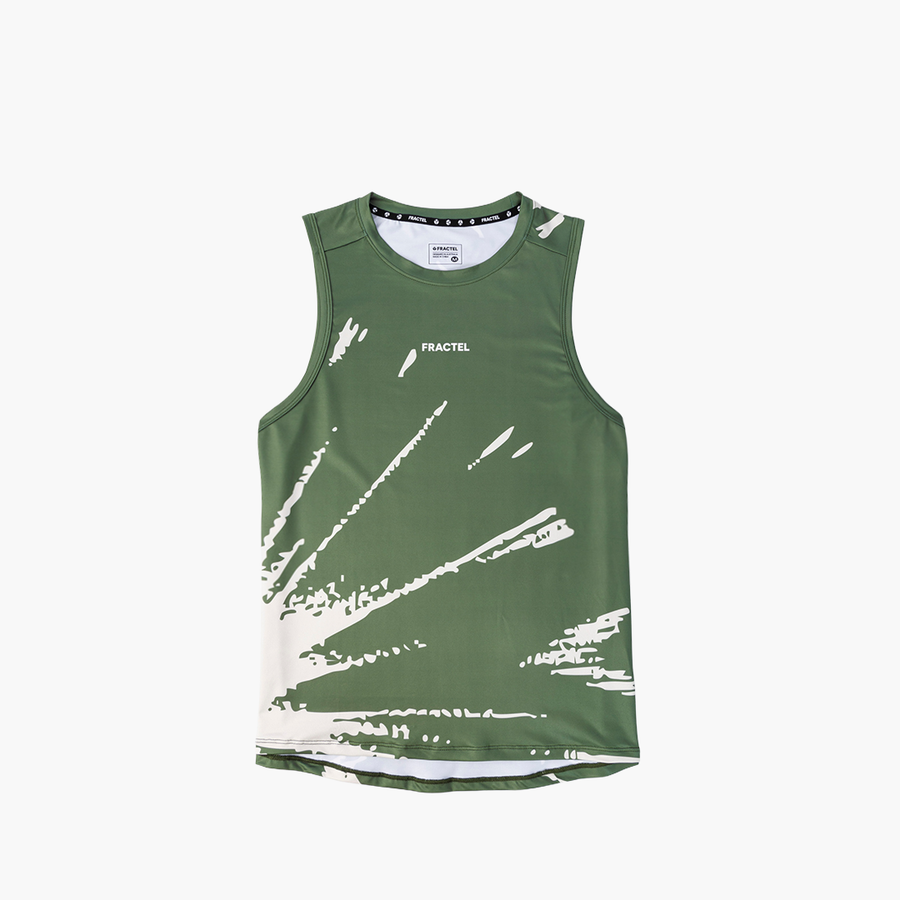 Men's Running Singlet in Green – FRACTEL
